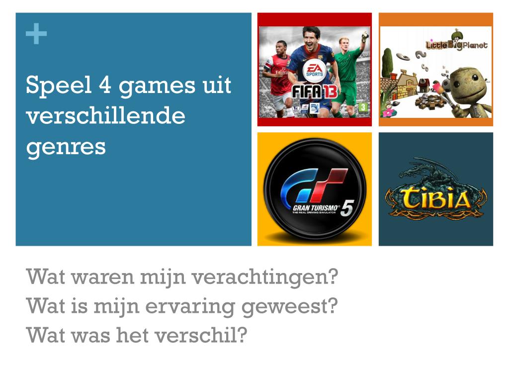 PPT - Speel 4 games uit verschillende genres PowerPoint Presentation ...