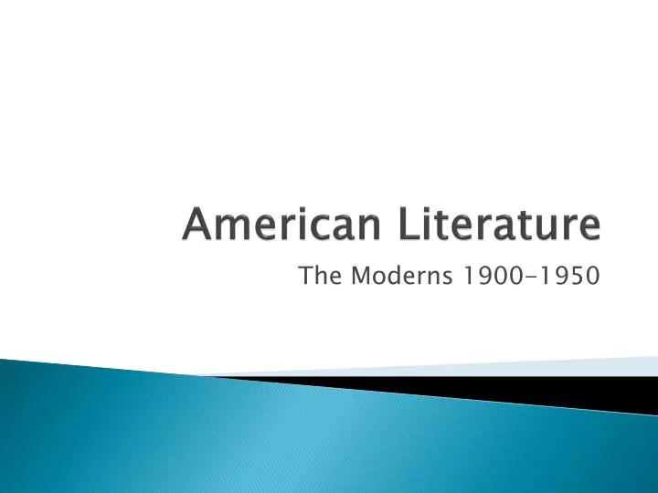 PPT - American Literature PowerPoint Presentation, free download - ID ...