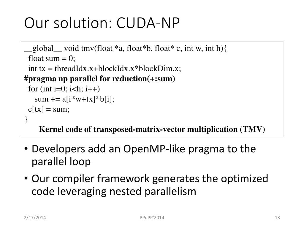 Ppt Cuda Np Realizing Nested Thread Level Parallelism In Gpgpu Applications Powerpoint