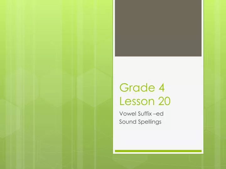 PPT - Grade 4 Lesson 20 PowerPoint Presentation, free download - ID:2013655