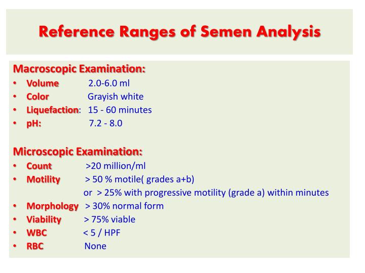 PPT - Semen Analysis PowerPoint Presentation - ID:2014344