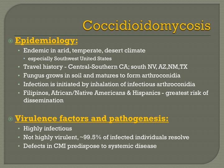 PPT - Disseminated Coccidioidomycosis PowerPoint Presentation - ID:2014437