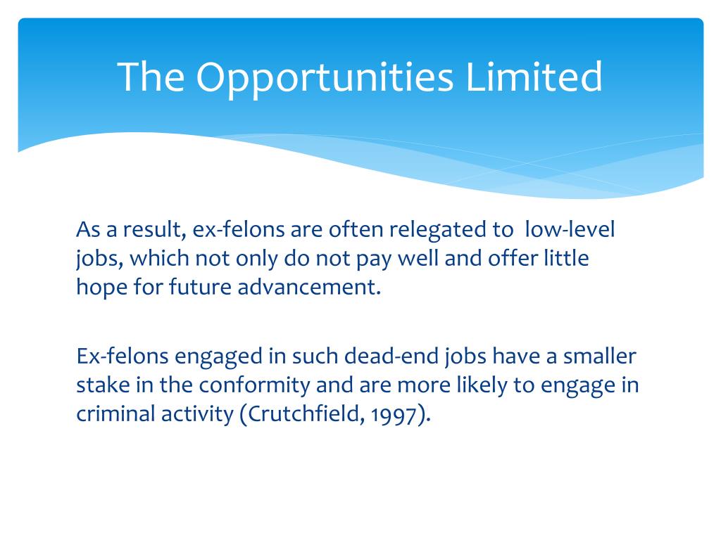 PPT - Employment Initiatives For Offenders Gerald Melnick , Ph.D ...