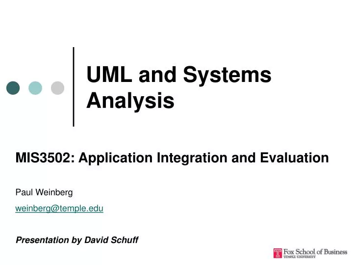 PPT - UML and Systems Analysis PowerPoint Presentation, free download ...