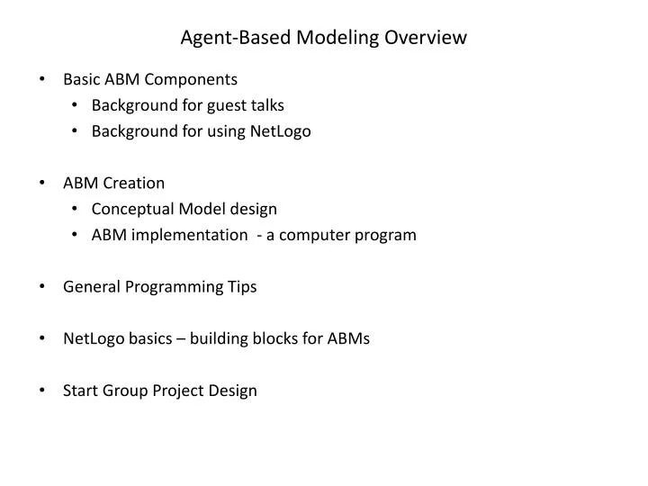 PPT - Agent-Based Modeling Overview PowerPoint Presentation, free ... PPT - Agent-Based Modeling Overview PowerPoint Presentation, free ...