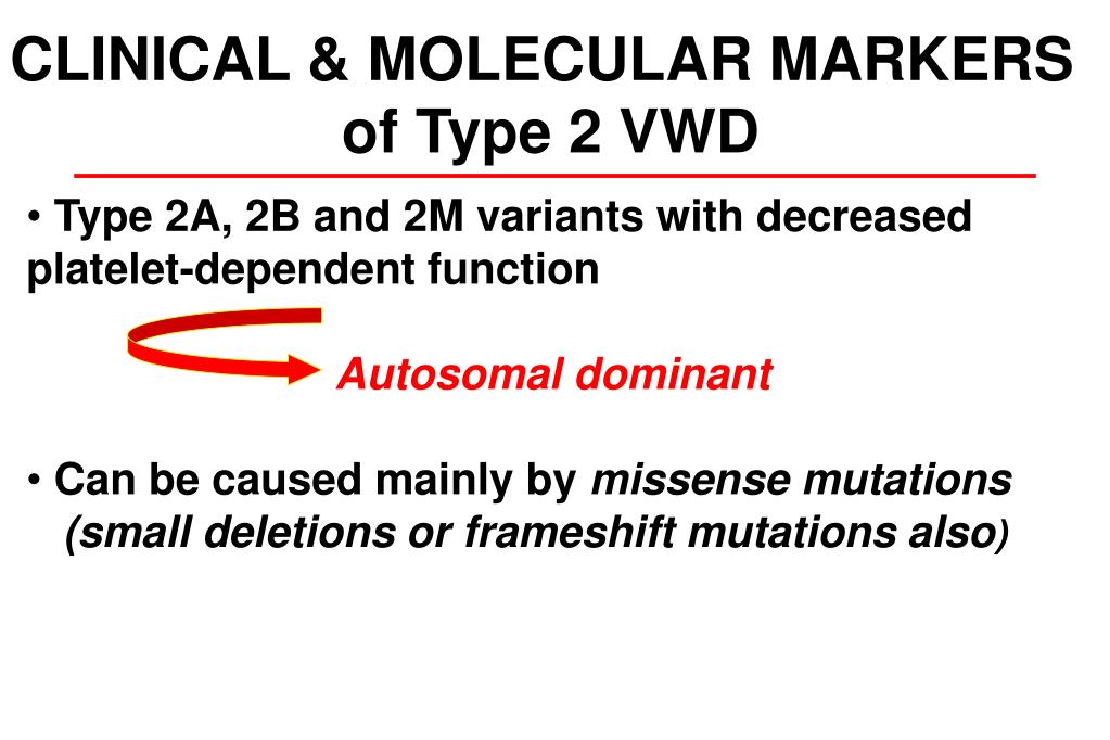 PPT - Molecular Genetics in the Von Willebrand disease PowerPoint ...