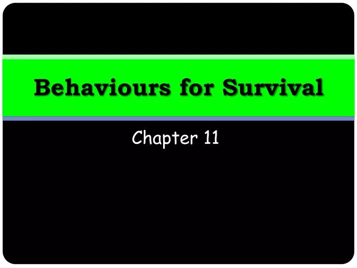 PPT - Behaviours for Survival PowerPoint Presentation, free download ...