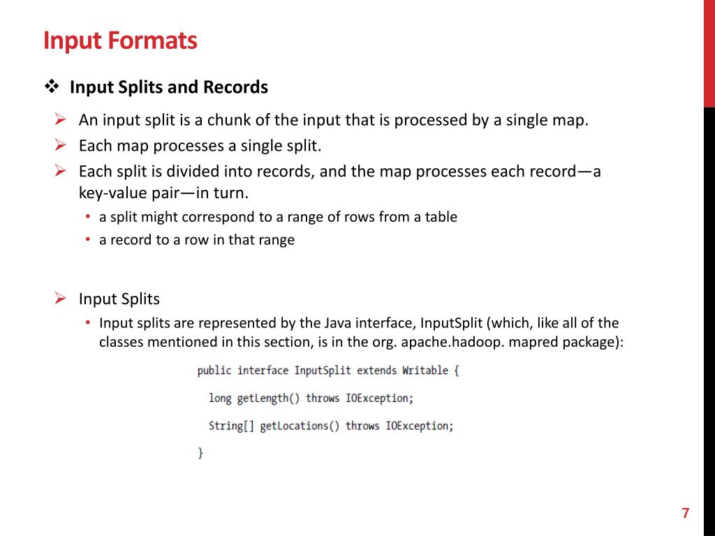 Ppt Distributed And Parallel Processing Technology Chapter7 Mapreduce Types And Formats