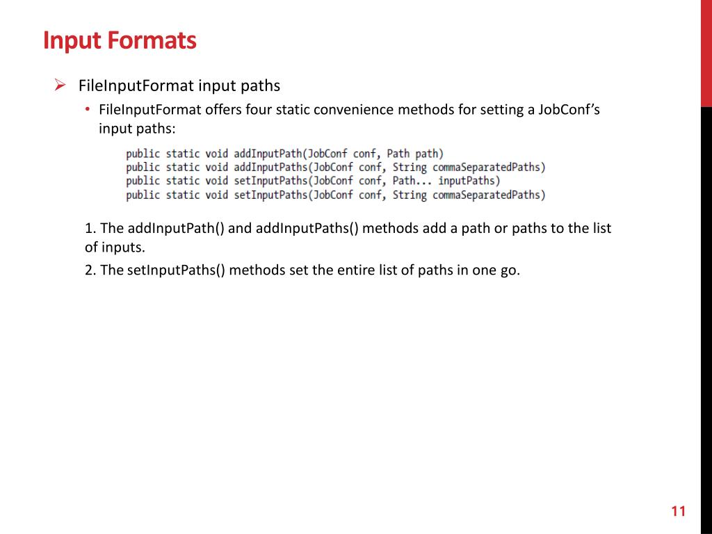 Ppt Distributed And Parallel Processing Technology Chapter7 Mapreduce Types And Formats