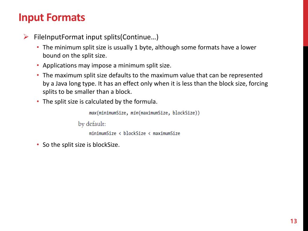 Ppt Distributed And Parallel Processing Technology Chapter7 Mapreduce Types And Formats