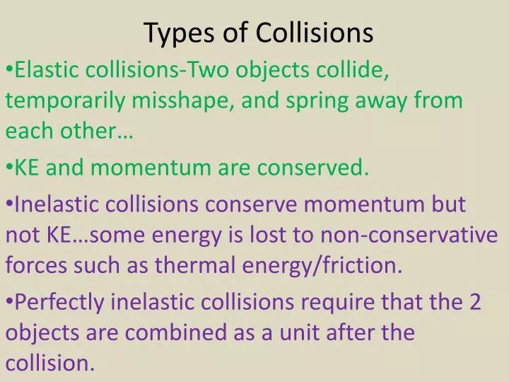 PPT - Types of Collisions PowerPoint Presentation, free download - ID ...