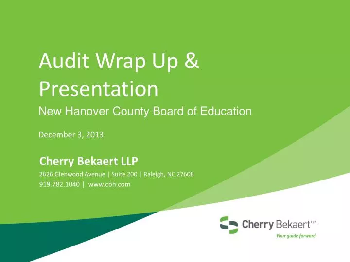 PPT - Audit Wrap Up & Presentation PowerPoint Presentation, free ...