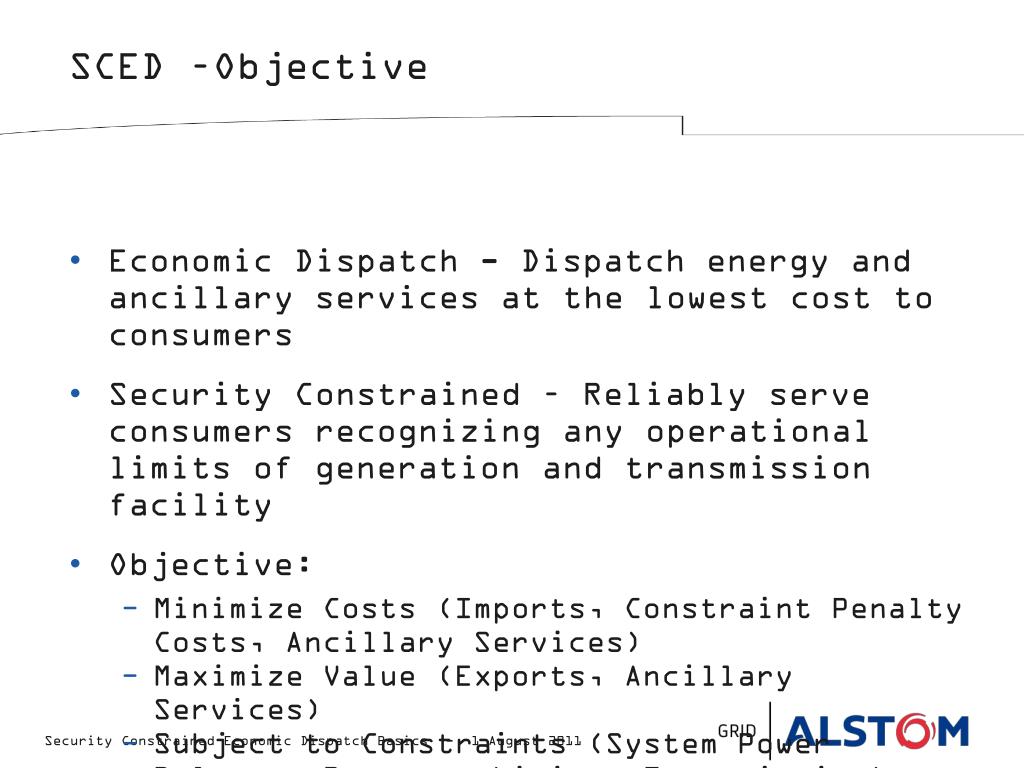Ppt Security Constrained Economic Dispatch Basics Powerpoint