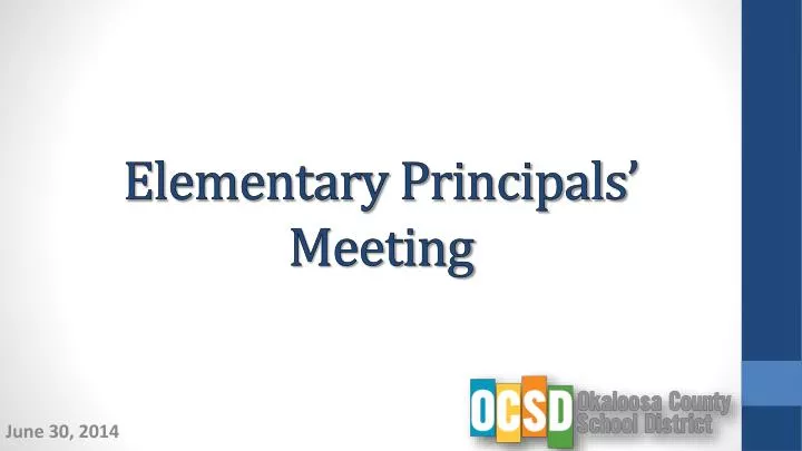 PPT - Elementary Principals’ Meeting PowerPoint Presentation, free ...