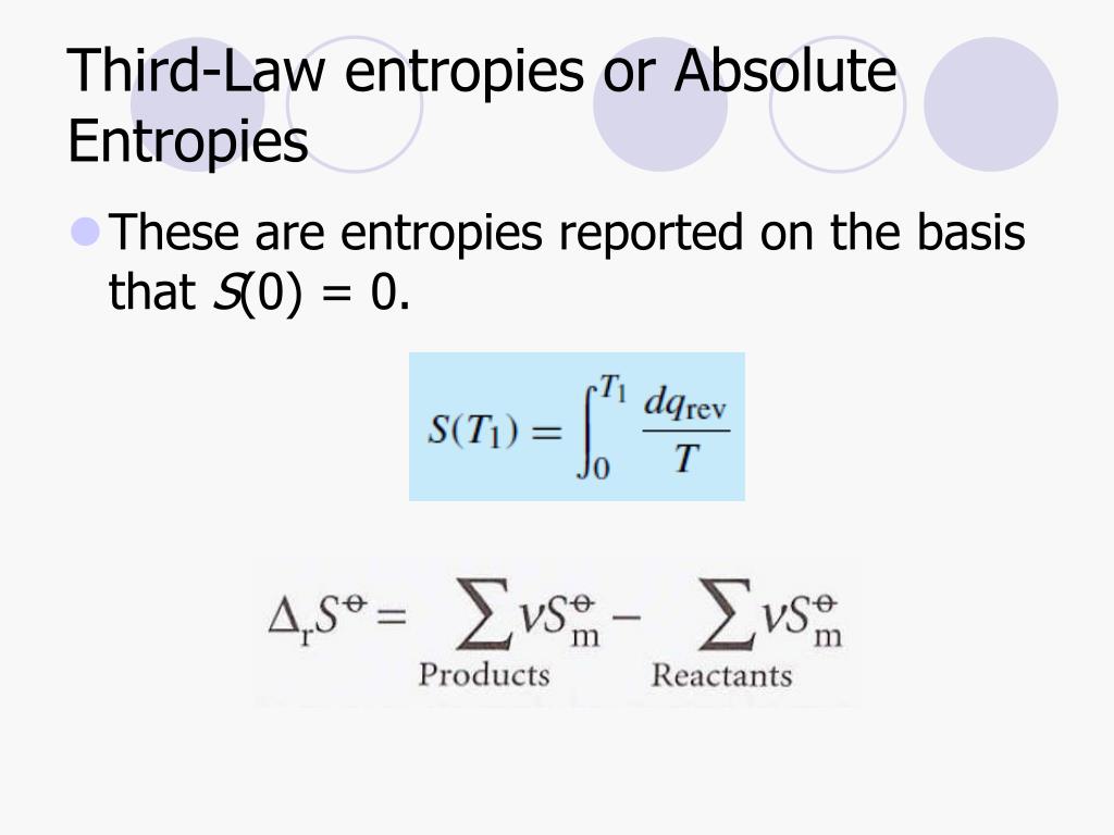 Calculate absolute third law entropy of solution - billovs Calculate absolute third law entropy of solution - billovs