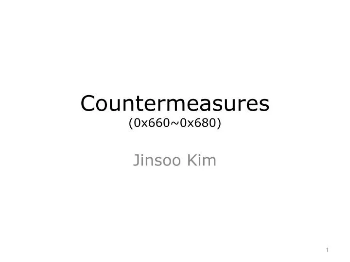 PPT - Countermeasures (0x660~0x680) PowerPoint Presentation, free ...
