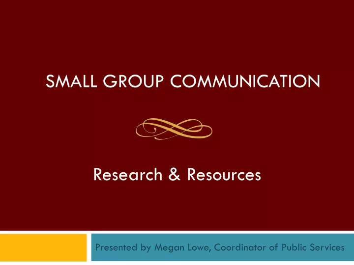 PPT - Small Group Communication PowerPoint Presentation, free download ...