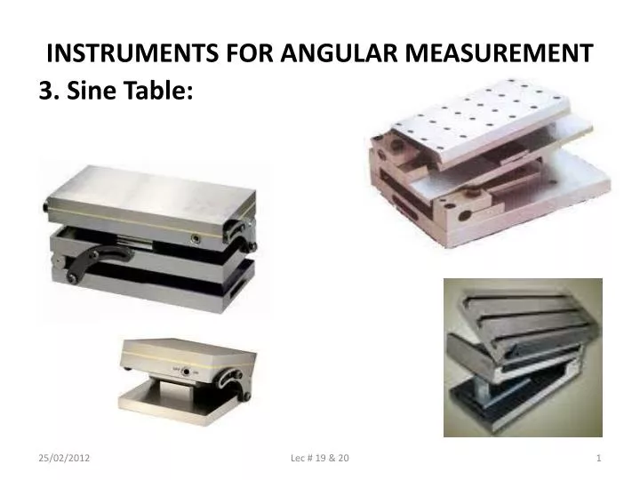 PPT - INSTRUMENTS FOR ANGULAR MEASUREMENT PowerPoint Presentation, free ...