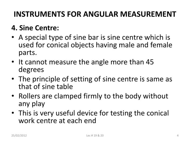 PPT - INSTRUMENTS FOR ANGULAR MEASUREMENT PowerPoint Presentation - ID ...