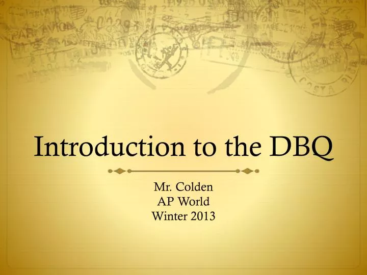 PPT - Introduction to the DBQ PowerPoint Presentation, free download ...