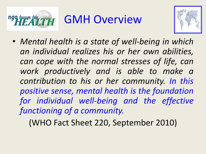 PPT - Global Mental Health WHO Comprehensive Mental Health Action Plan ...