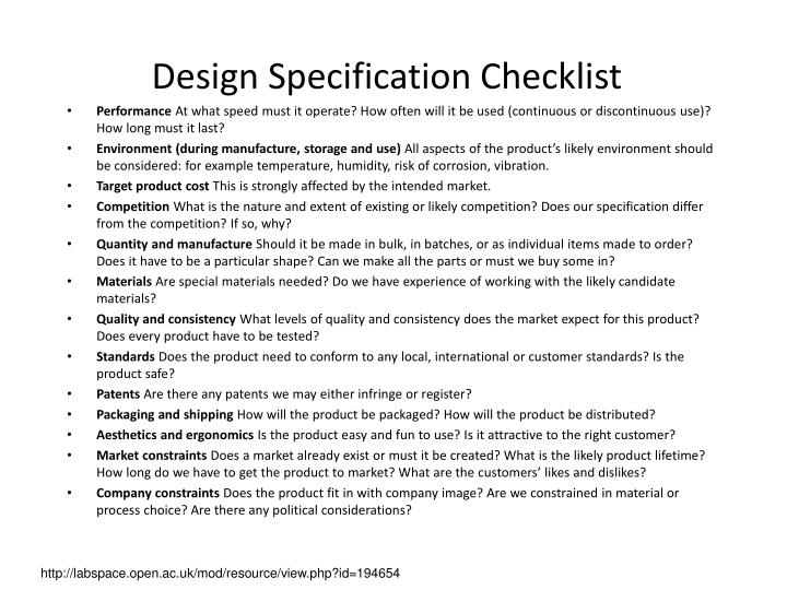 PPT - Chapter 5: Product Specifications PowerPoint Presentation - ID ...