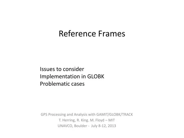 PPT - Reference Frames PowerPoint Presentation, free download - ID:2019498