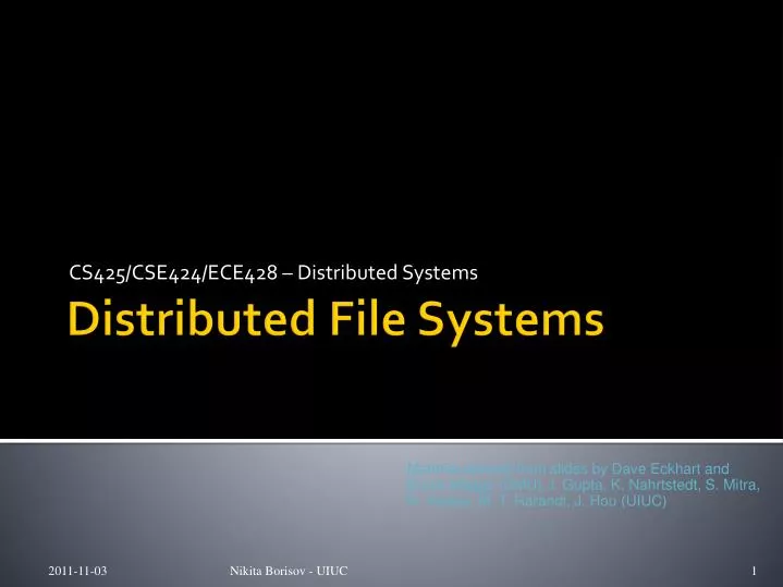 PPT - Distributed File Systems PowerPoint Presentation, free download - ID:2019560