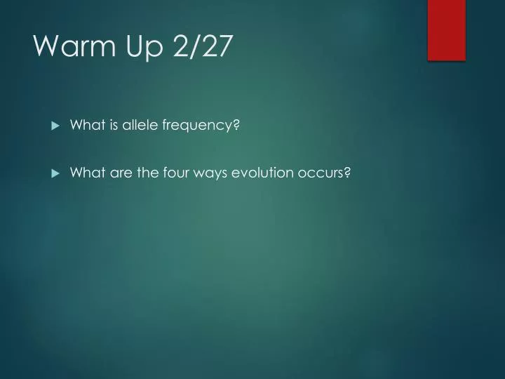 PPT - Warm Up 2/27 PowerPoint Presentation, free download - ID:2019724