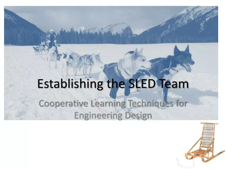 PPT - Establishing the SLED Team PowerPoint Presentation, free download ...