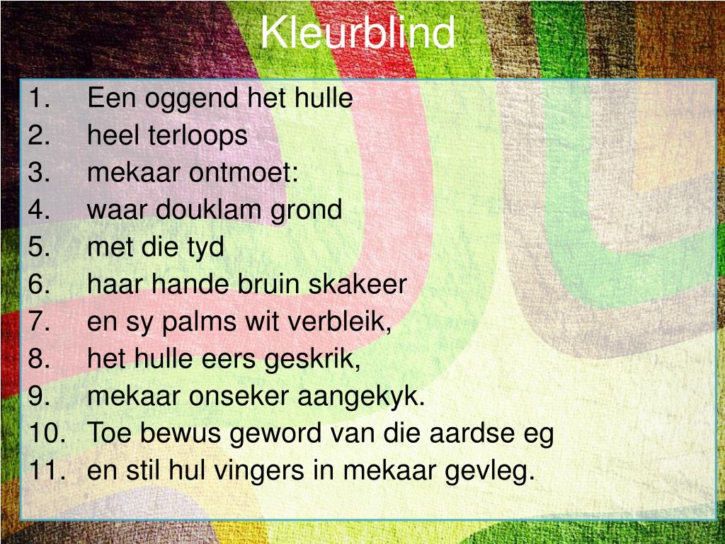 PPT - Kleurblind PowerPoint Presentation, free download - ID:2020881
