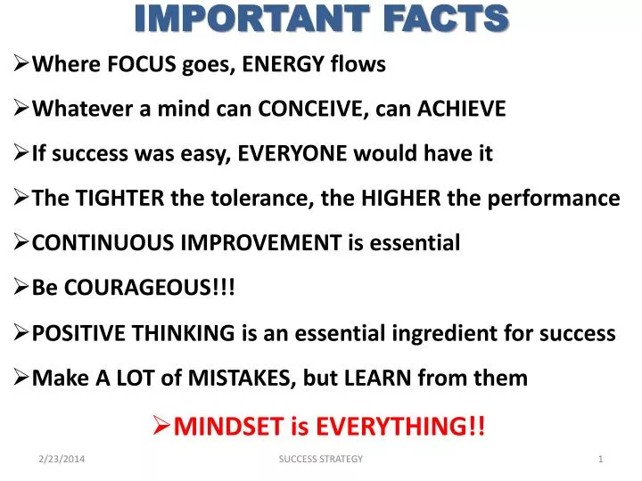 PPT - IMPORTANT FACTS PowerPoint Presentation, free download - ID:2021252