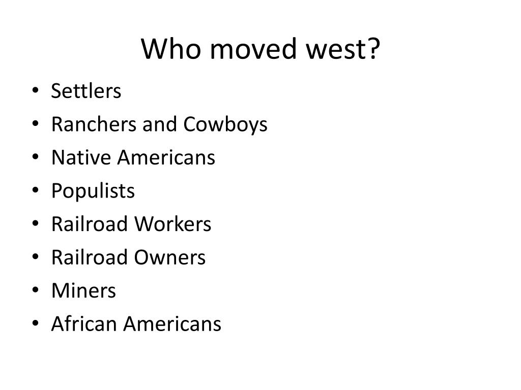 PPT - Journey West: Exploring Movement of Peoples in U.S. History ...