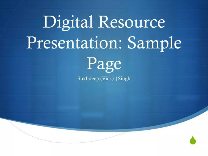PPT - Digital Resource Presentation: Sample Page PowerPoint ...