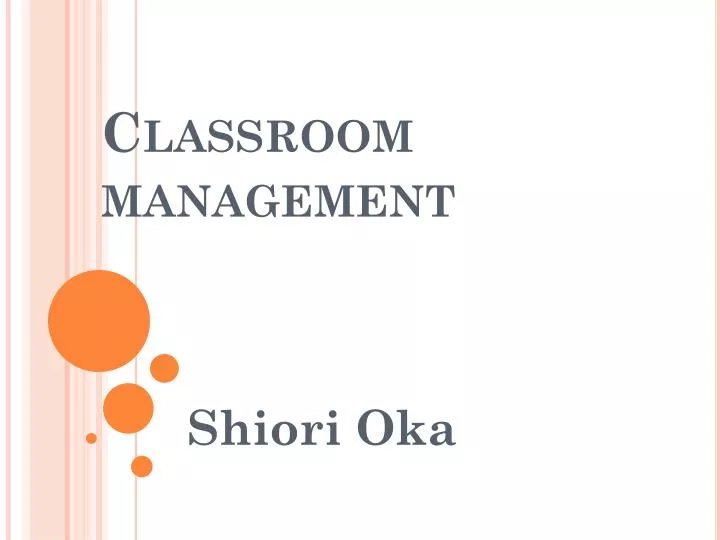 PPT - Classroom management PowerPoint Presentation, free download - ID ...