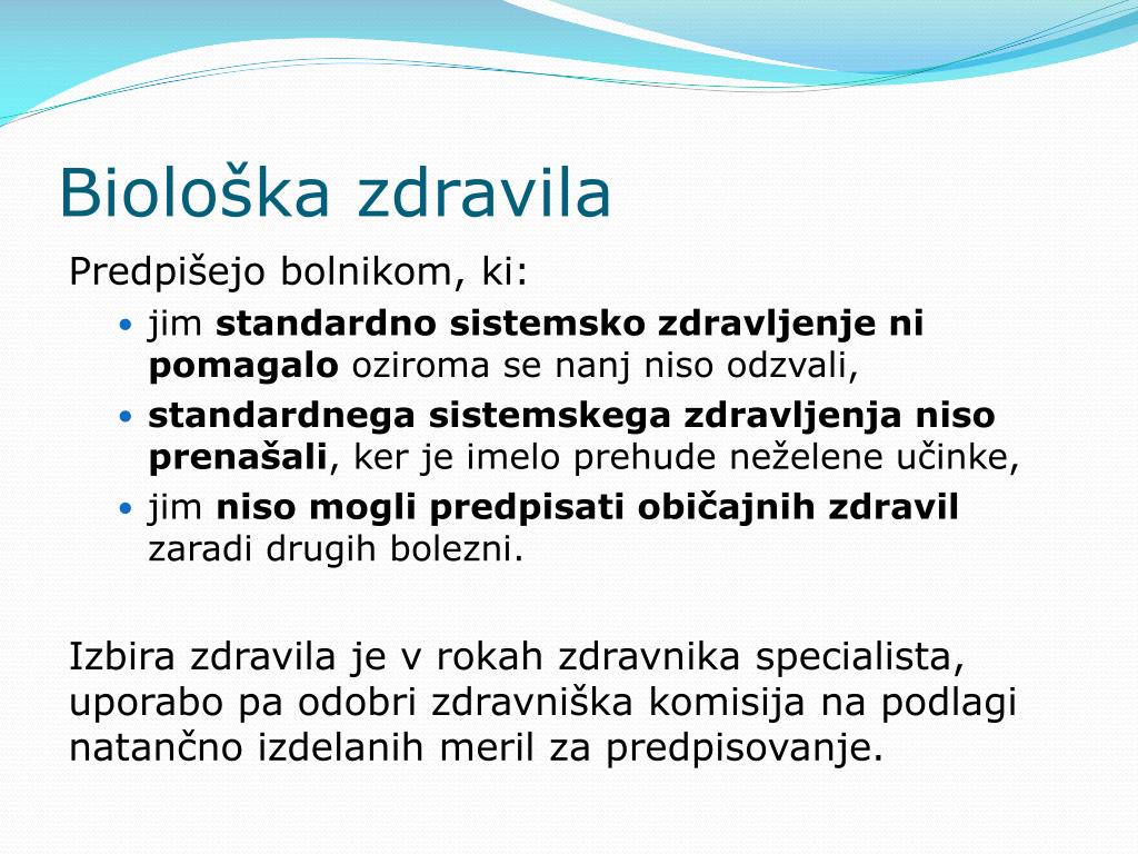 PPT - O pravilni in varni uporabi zdravil BIOLOŠKA ZDRAVILA PowerPoint ...