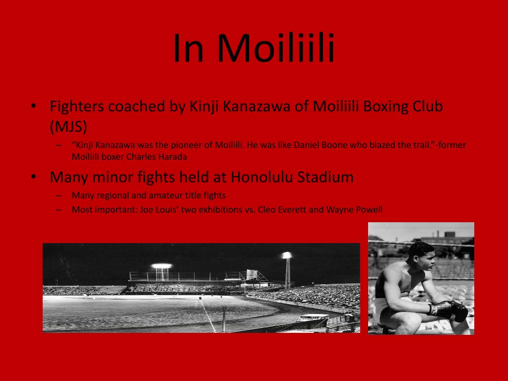 PPT - Boxing in Moiliili : The Sport’s History and Future PowerPoint ...
