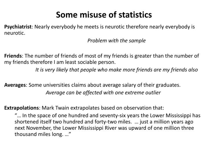 PPT - Introduction : Use and misuse of statistics PowerPoint ...