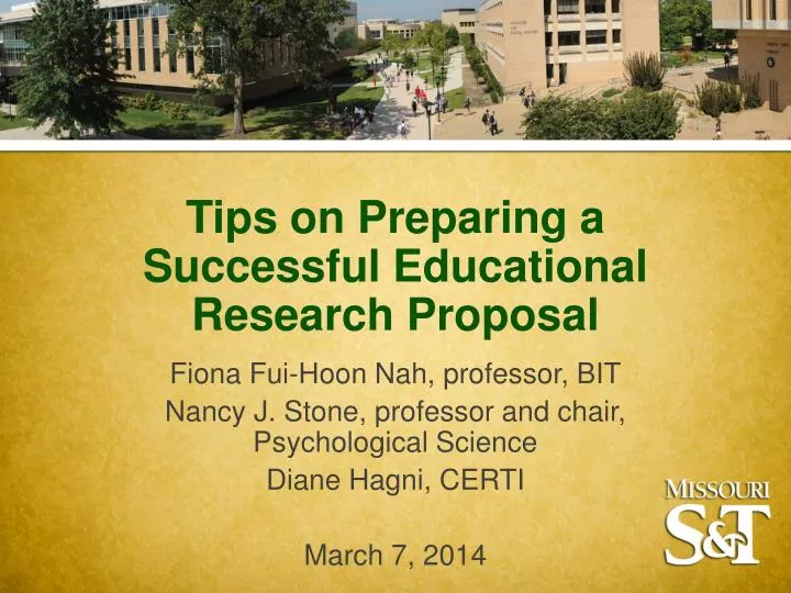 PPT - Tips on Preparing a Successful Educational Research Proposal ...