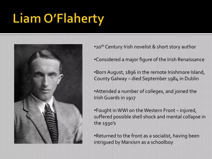 PPT - Liam O’Flaherty PowerPoint Presentation, free download - ID:2023047