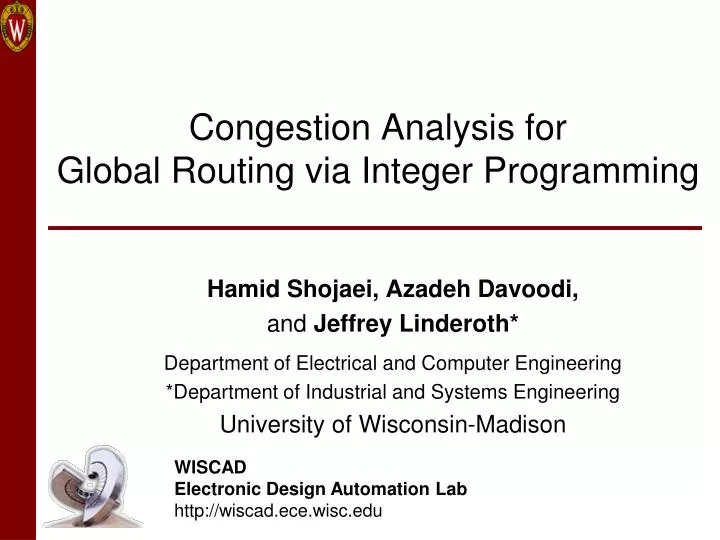 Ppt Congestion Analysis For Global Routing Via Integer Programming Powerpoint Presentation