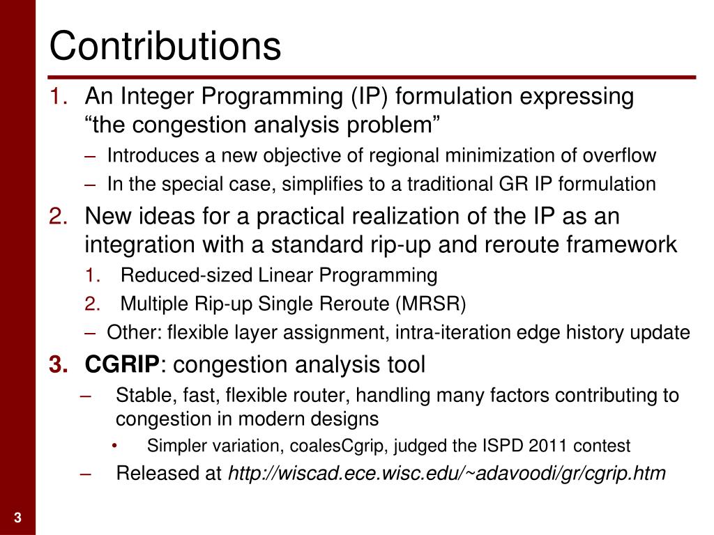 Ppt Congestion Analysis For Global Routing Via Integer Programming Powerpoint Presentation 9220