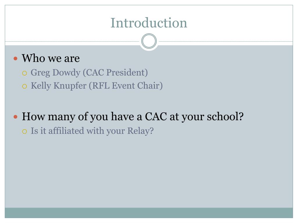 PPT - CAC and RFL – A Passionate Love Affair PowerPoint Presentation ...
