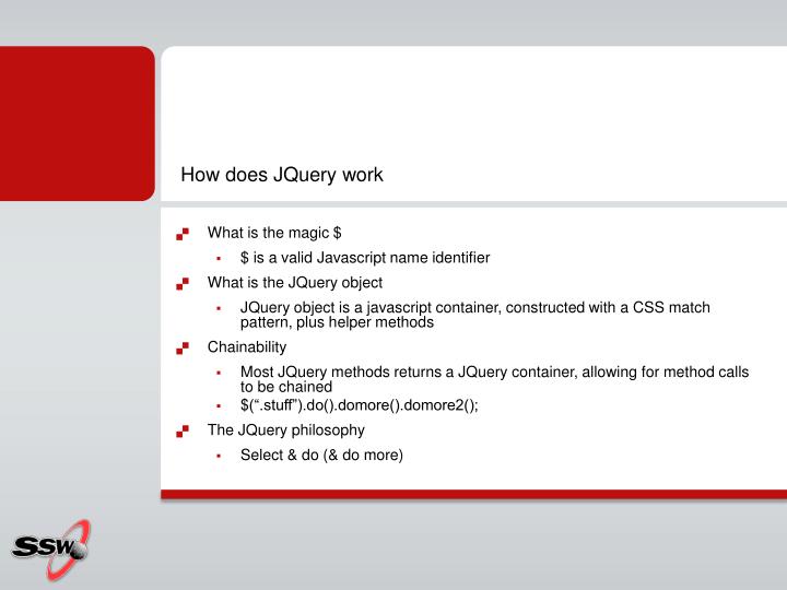 PPT - JQuery PowerPoint Presentation - ID:2023311