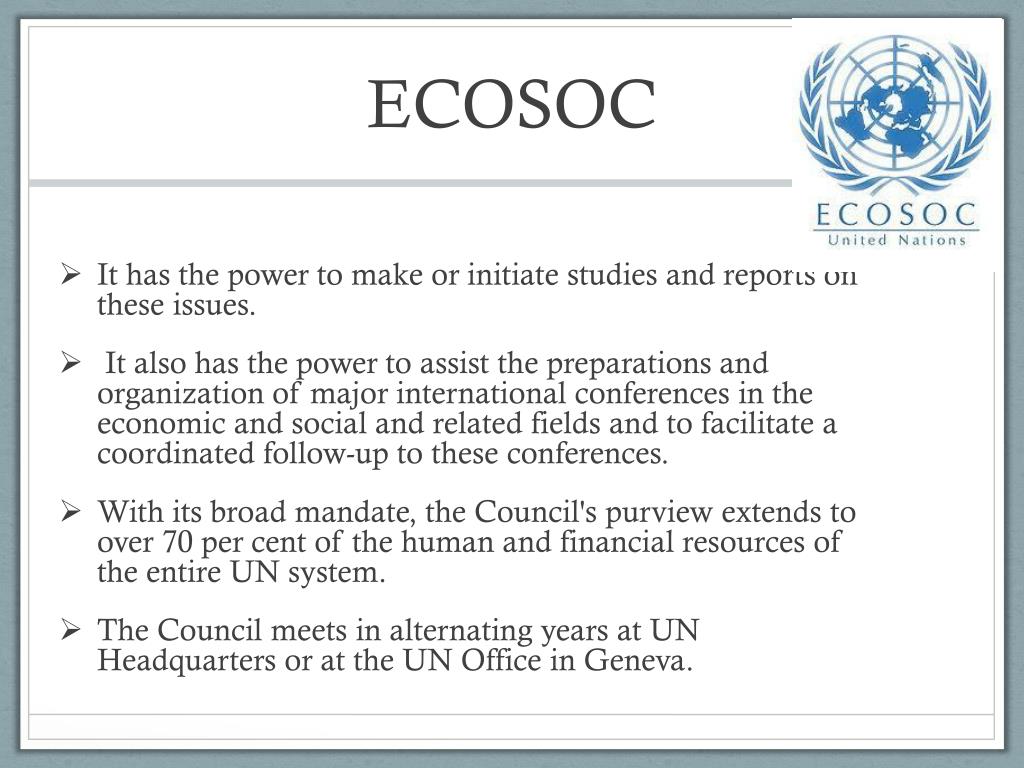 PPT - United Nations ECONOMIC AND SOCIAL COUNCIL PowerPoint ...