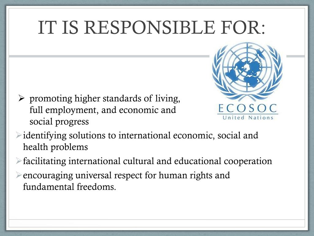 PPT - United Nations ECONOMIC AND SOCIAL COUNCIL PowerPoint ...