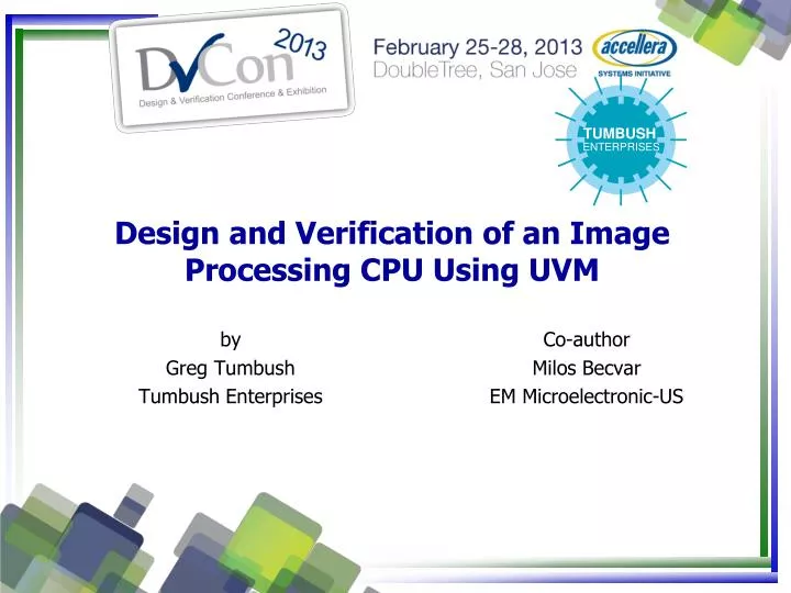 PPT - Design and Verification of an Image Processing CPU Using UVM PowerPoint Presentation - ID ...