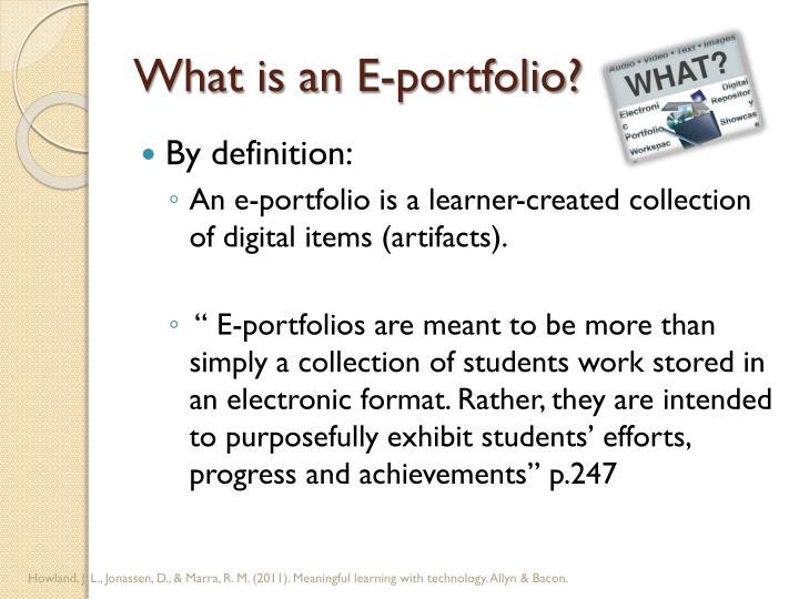 PPT - Supporting Learning with Technology : E- portfolio PowerPoint ...
