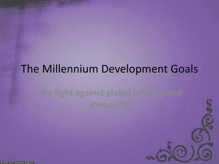 PPT - The Millennium Development Goals PowerPoint Presentation, free ...