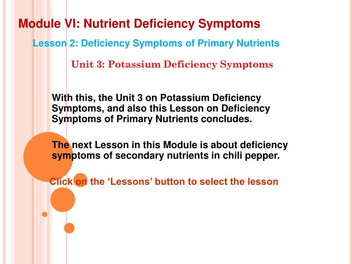 PPT - Module VI: Nutrient Deficiency Symptoms PowerPoint Presentation ...